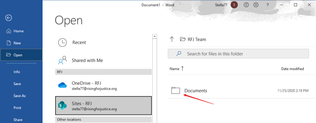 O365 File Storage – Working in MS Office – HDF Website