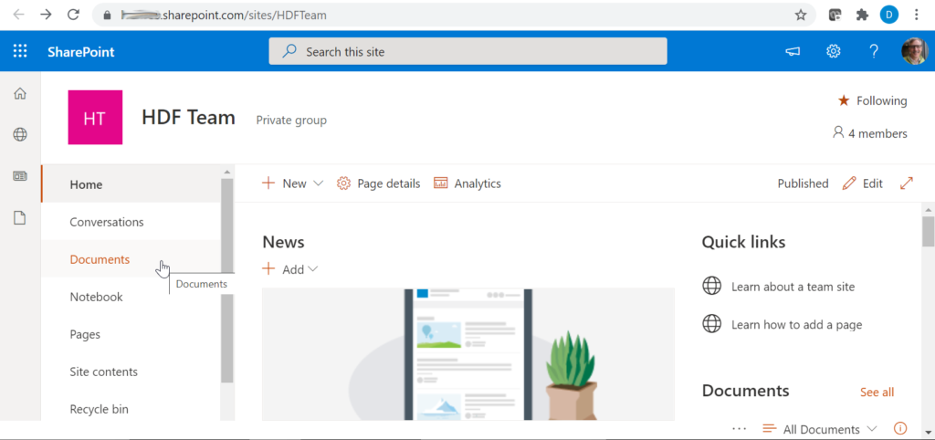 SharePoint Libraries – Sync based on a library link – HDF Website